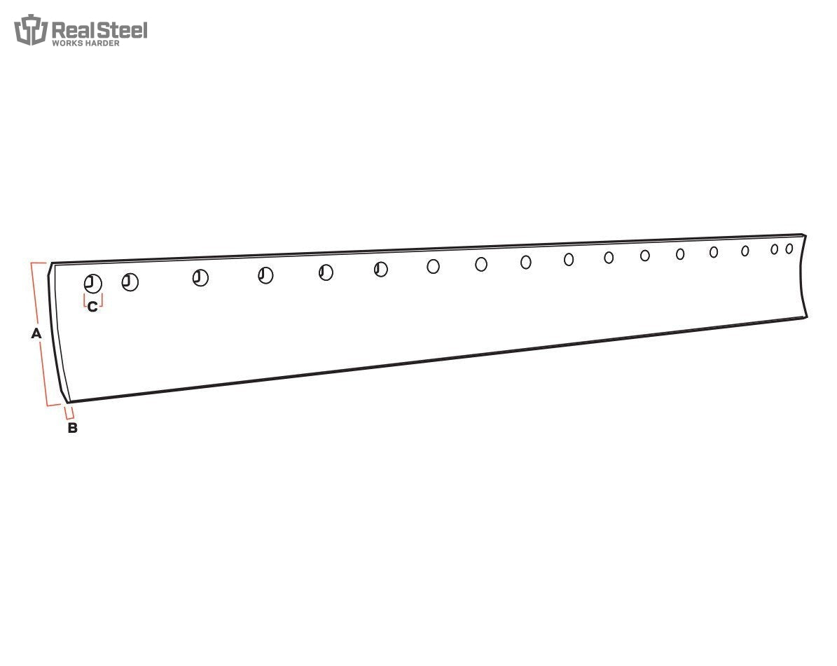 8ft HT Grader Blade (6"W x 5/8"T x 5/8"PB) Centre Drilled – Real Steel ...