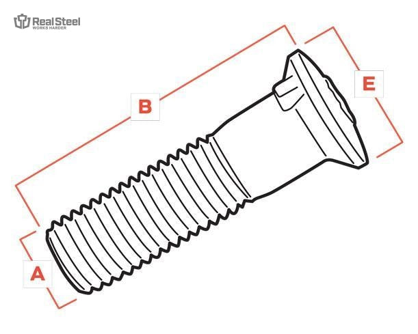 2 1/2" X 3/4" Nib Bolt – Real Steel Store